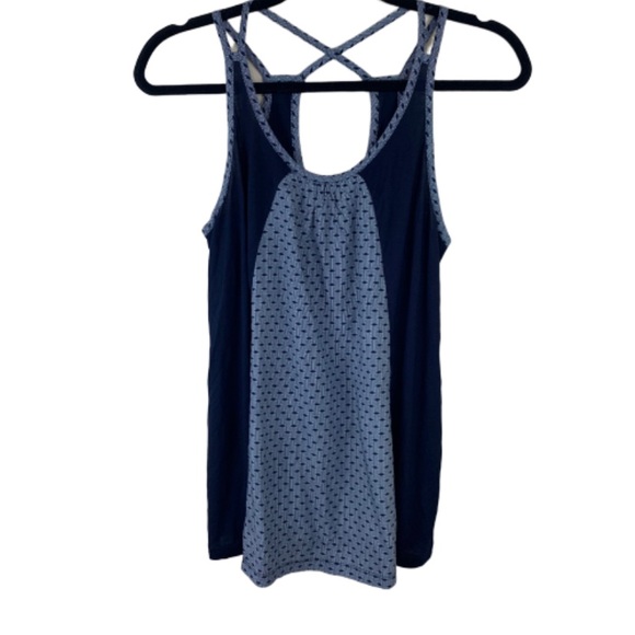 CAbi | Tops | Cabi Navy Patterned Cross Strap Casual Tank Top 522 ...